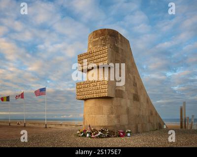 Omaha Beach Monument Signal, World War Two D-day memorial, St-Laurent ...