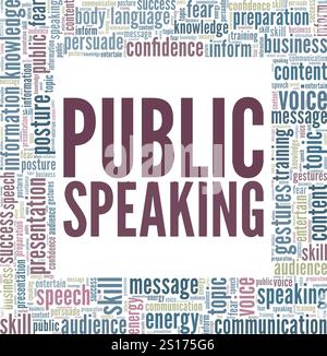 Public Speaking word cloud conceptual design isolated on white ...