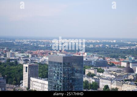 View of Warsaw from Top of Palac Kultury I Nauki Stock Photo - Alamy