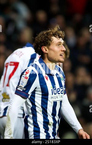 Callum Styles of West Bromwich Albion arrives during the Sky Bet ...