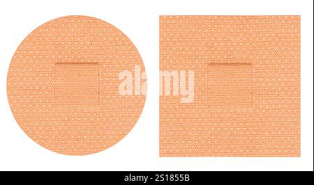 set of first aid adhesive plasters. Medical plasters of various shapes ...
