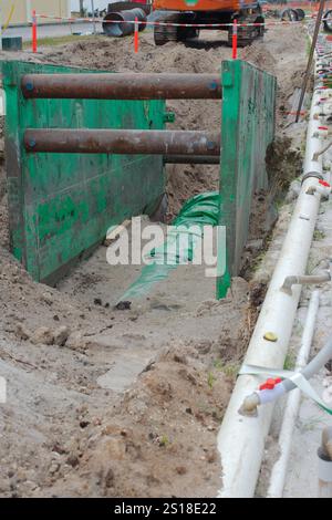Green Foundation Unit Trench Support for trench wall. Trench shoring ...