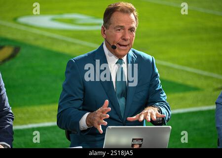 Nick Saban before the Rose Bowl game, Wednesday, Jan 1, 2025, in ...