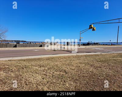 Canada, New Brunswick, Shediac, street of the city center and shops ...