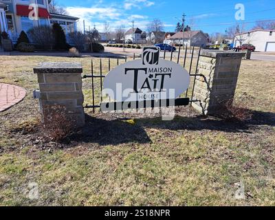 Tait House sign in downtown Shediac, New Brunswick, Canada Stock Photo ...