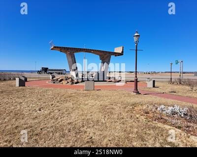 Bridge segment display used as a picnic shelter in Borden-Carleton ...