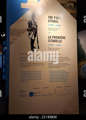 Information sign at the Citadel in downtown Halifax, Nova Scotia ...