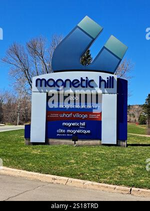 List of attractions sign at Magnetic Hill in Moncton, New Brunswick ...