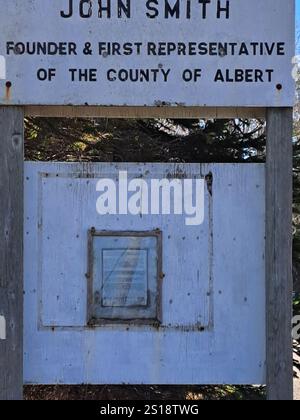 Ha Ha Cemetery sign on NB 915 in Upper New Horton, New Brunswick ...
