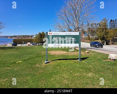 Blockhouse at Centennial Park in St. Andrews, New Brunswick, Canada ...