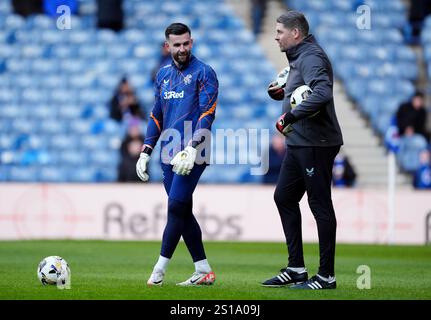 Rangers goalkeeper Liam Kelly warms up before the UEFA Europa League ...