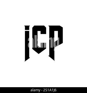ICP letter logo design for technology company. ICP logo design black ...