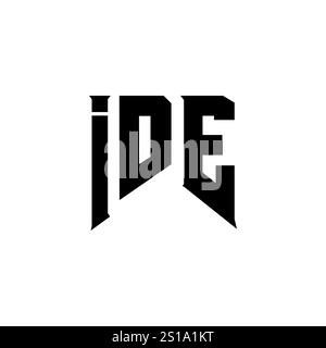 IDE letter logo design for technology company. IDE logo design black ...
