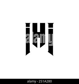 IHI letter logo design for technology company. IHI logo design black ...