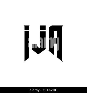 IJA letter logo design for technology company. IJA logo design black ...