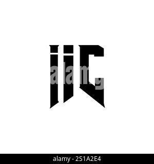 IIC letter logo design for technology company. IIC logo design black ...