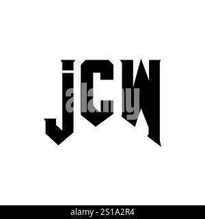 JCW letter logo design for technology company. JCW logo design black ...
