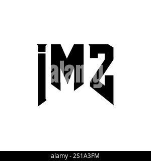 IMZ letter logo design for technology company. IMZ logo design black ...