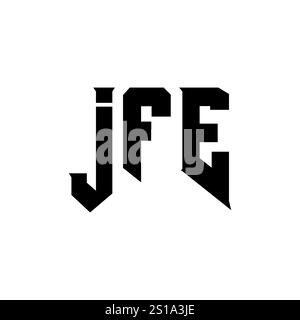 JFE letter logo design for technology company. JFE logo design black ...