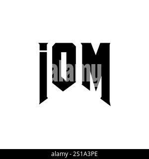 IOM letter logo design for technology company. IOM logo design black ...