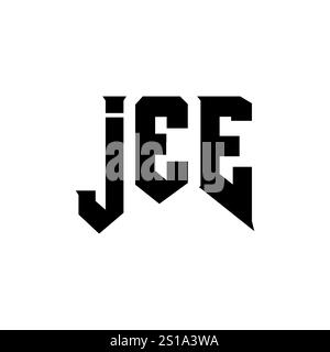 JEE letter logo design for technology company. JEE logo design black ...