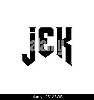 JEK letter logo design for technology company. JEK logo design black ...
