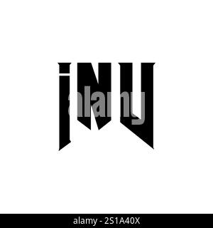 INV letter logo design for technology company. INV logo design black ...