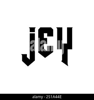 JEY letter logo design for technology company. JEY logo design black ...