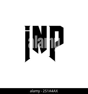 INP letter logo design for technology company. INP logo design black ...