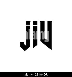 JIV letter logo design for technology company. JIV logo design black ...