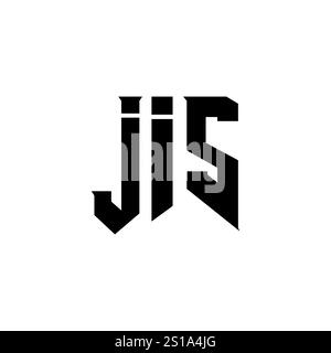 JIS letter logo design for technology company. JIS logo design black ...