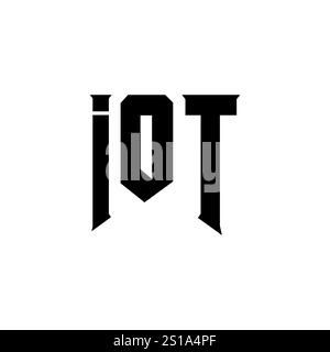 IOT letter logo design for technology company. IOT logo design black ...