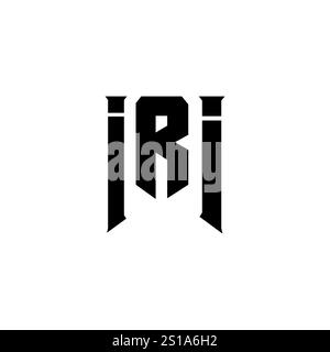 IRI letter logo design for technology company. IRI logo design black ...