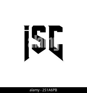 ISC letter logo design for technology company. ISC logo design black ...