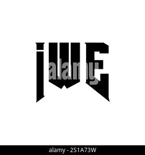 IWE letter logo design for technology company. IWE logo design black ...