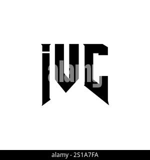 IVC letter logo design for technology company. IVC logo design black ...