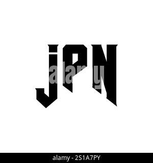 JPN letter logo design for technology company. JPN logo design black ...