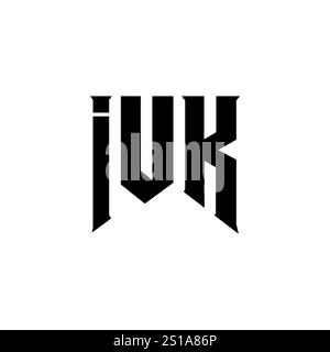 IUK letter logo design for technology company. IUK logo design black ...