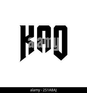 KAO letter logo design for technology company. KAO logo design black ...