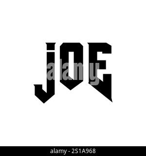 JOE letter logo design for technology company. JOE logo design black ...