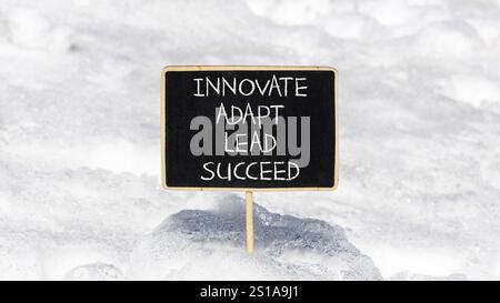 Innovate adapt lead succeed symbol. Concept words Innovate Adapt Lead ...