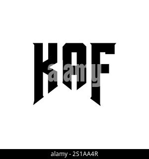 KAF letter logo design for technology company. KAF logo design black ...