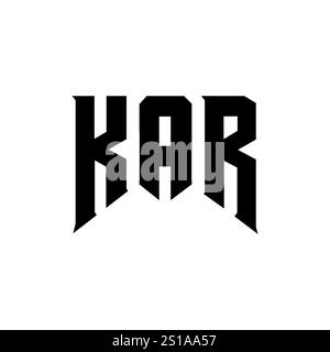 KAR letter logo design for technology company. KAR logo design black ...