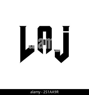 LAJ letter logo design for technology company. LAJ logo design black ...