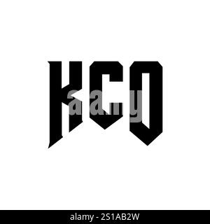 KCO letter logo design for technology company. KCO logo design black ...