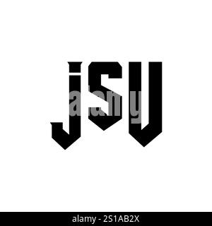 JSU letter logo design for technology company. JSU logo design black ...