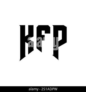 KFP letter logo design for technology company. KFP logo design black ...