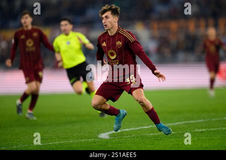 Olimpico Stadium, Rome, Italy - Tommaso Baldanzi of AS Roma and Stefano ...