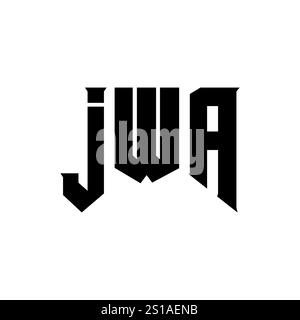 JWA letter logo design for technology company. JWA logo design black ...