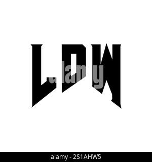 LDW letter logo design for technology company. LDW logo design black ...